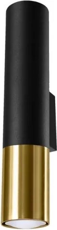 Nástěnné svítidlo SOLLUX Loopez GU10 2x40W bez zdroje SL.0950 černá/zlatá
