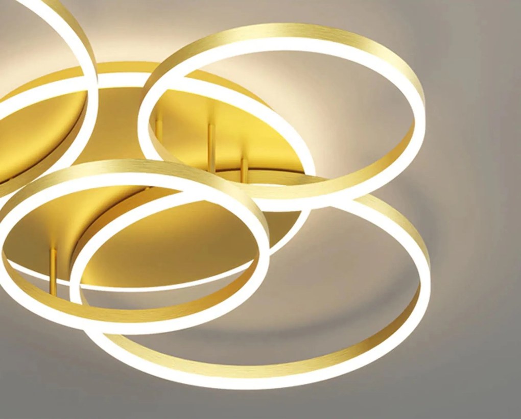 Toolight Toolight, LED stropní svítidlo APP1057-C, zlatá, OSW-08884