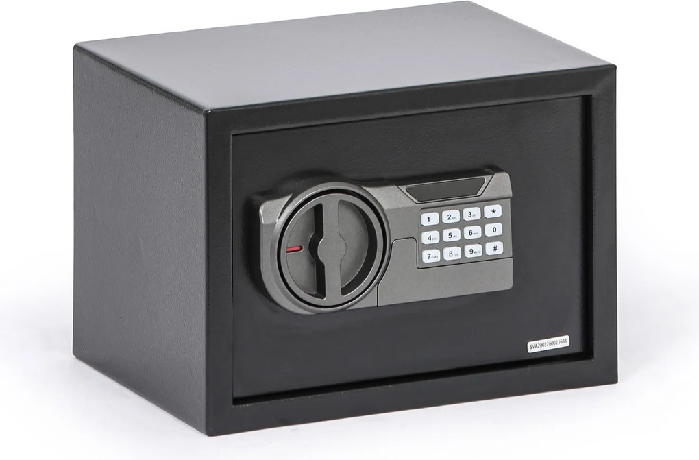Nábytkový sejf s elektronickým zámkem a LCD displejem, 250 x 350 x 250 mm