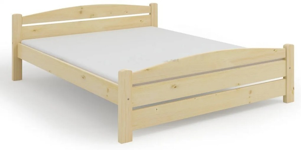 dřevěná dvoulůžková postel smrková Kasia maršal