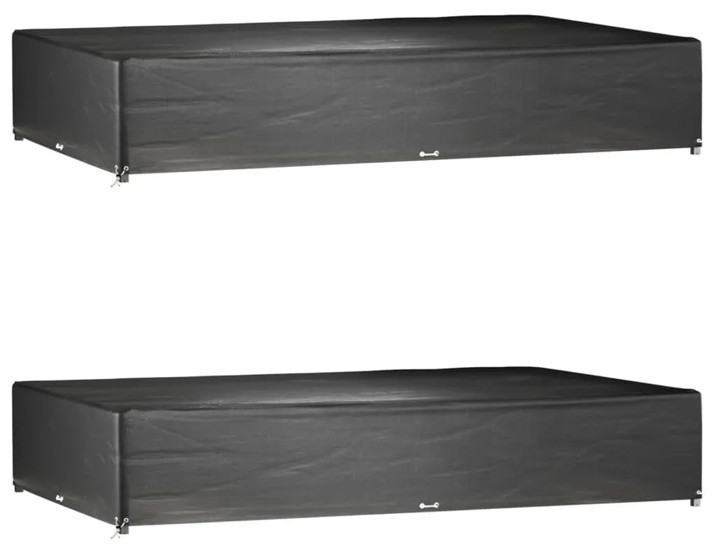Plachty na zahradní nábytek 2 ks 16 oček 325x205x60 cm obdélník 3155367