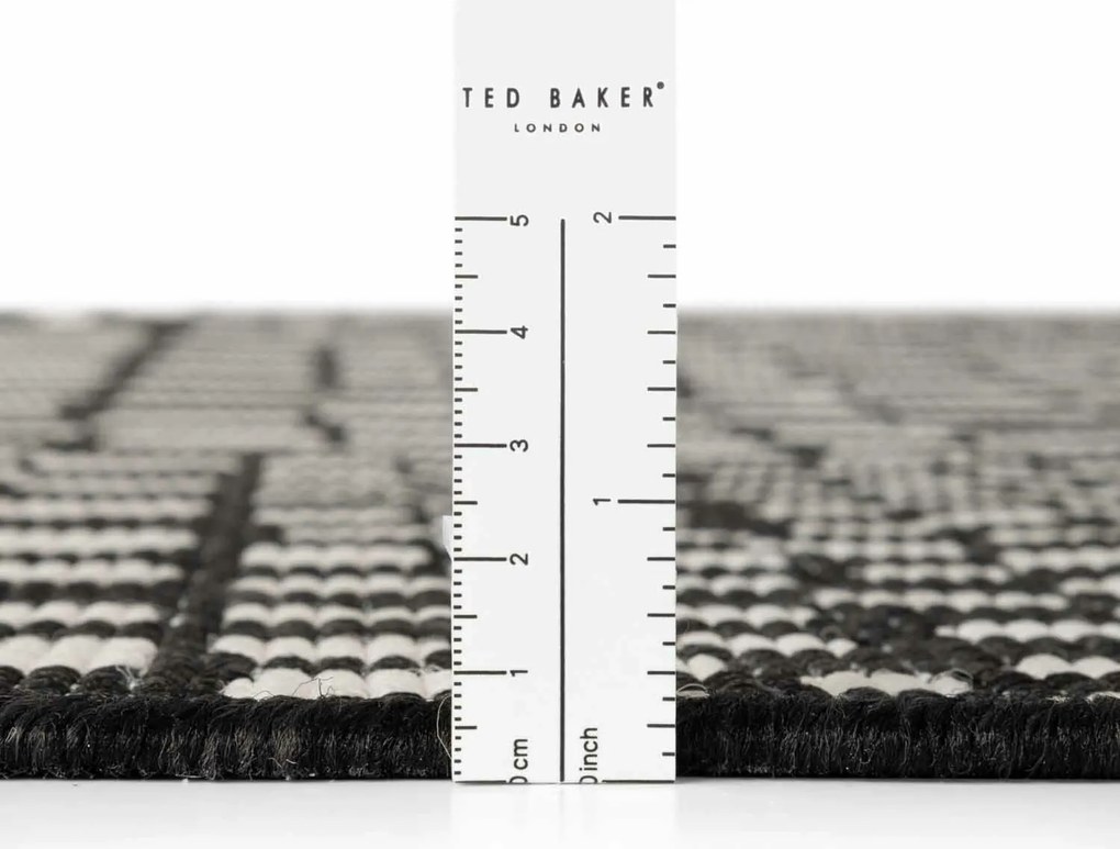 Ted Baker, Kusový koberec Ted Baker Haringey 106374 Black White, 120x170, černobílá, chodba / předsíň