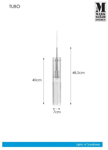 Markslöjd 108112 - Lustr na lanku TUBO 1xE14/40W/230V