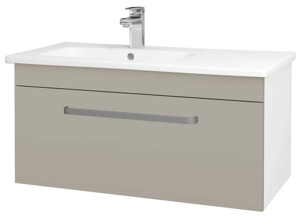 Dřevojas Koupelnová skříň ASTON SZZ 90 Varianta: N01 Bílá lesk / Úchytka T02 / IND Individual