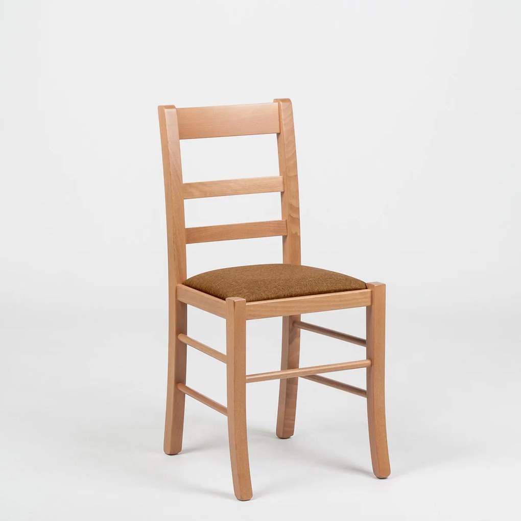 STIMA Židle FURLA s čalouněným sedákem tmavě hnědá LUX černá 23