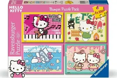 RAVENSBURGER Puzzle Hello Kitty / 4x100 dílků / od 5 let