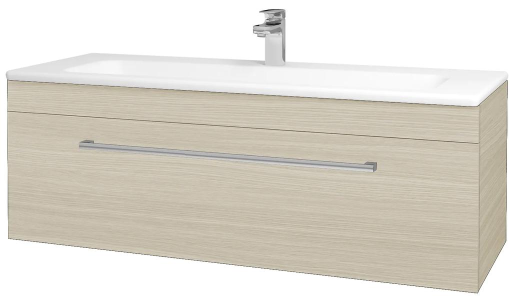 Dřevojas Koupelnová skříň ASTON SZZ 120 Varianta: N01 Bílá lesk / Úchytka T04 / D08 Wenge