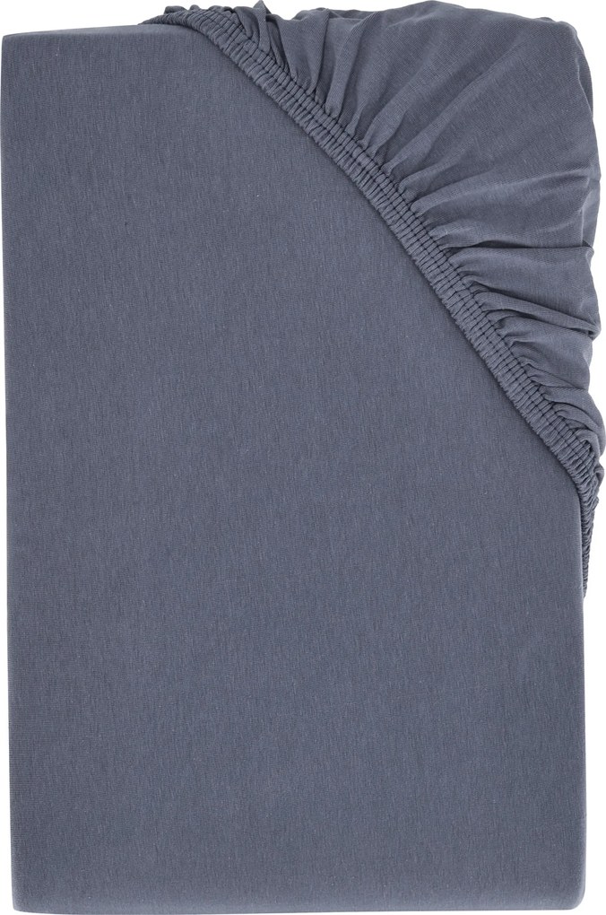 Livarno home Žerzejové napínací prostěradlo, 90–100 x 200 cm (modrá)