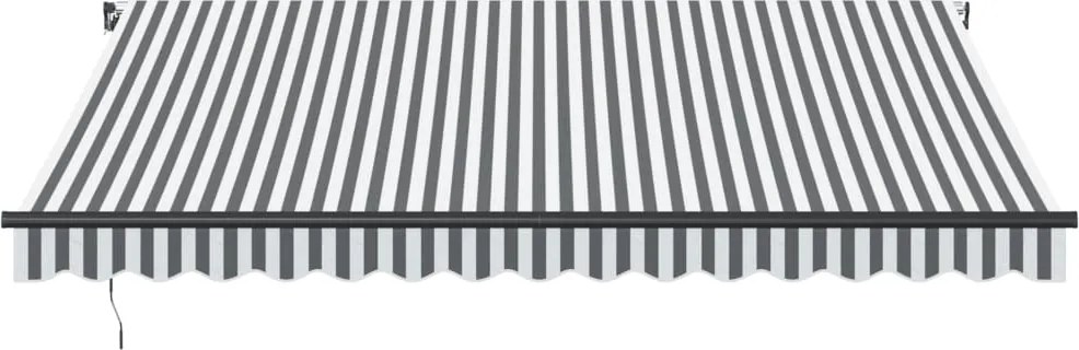 Ručně zatahovací markýza s LED antracitová a bílá 400 x 350 cm 3215809