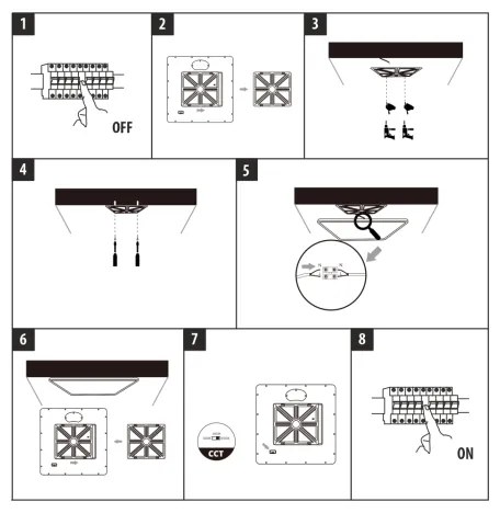 LED Stropní svítidlo LED/24W/230V 3000/4000/6500K 30x30 cm bílá