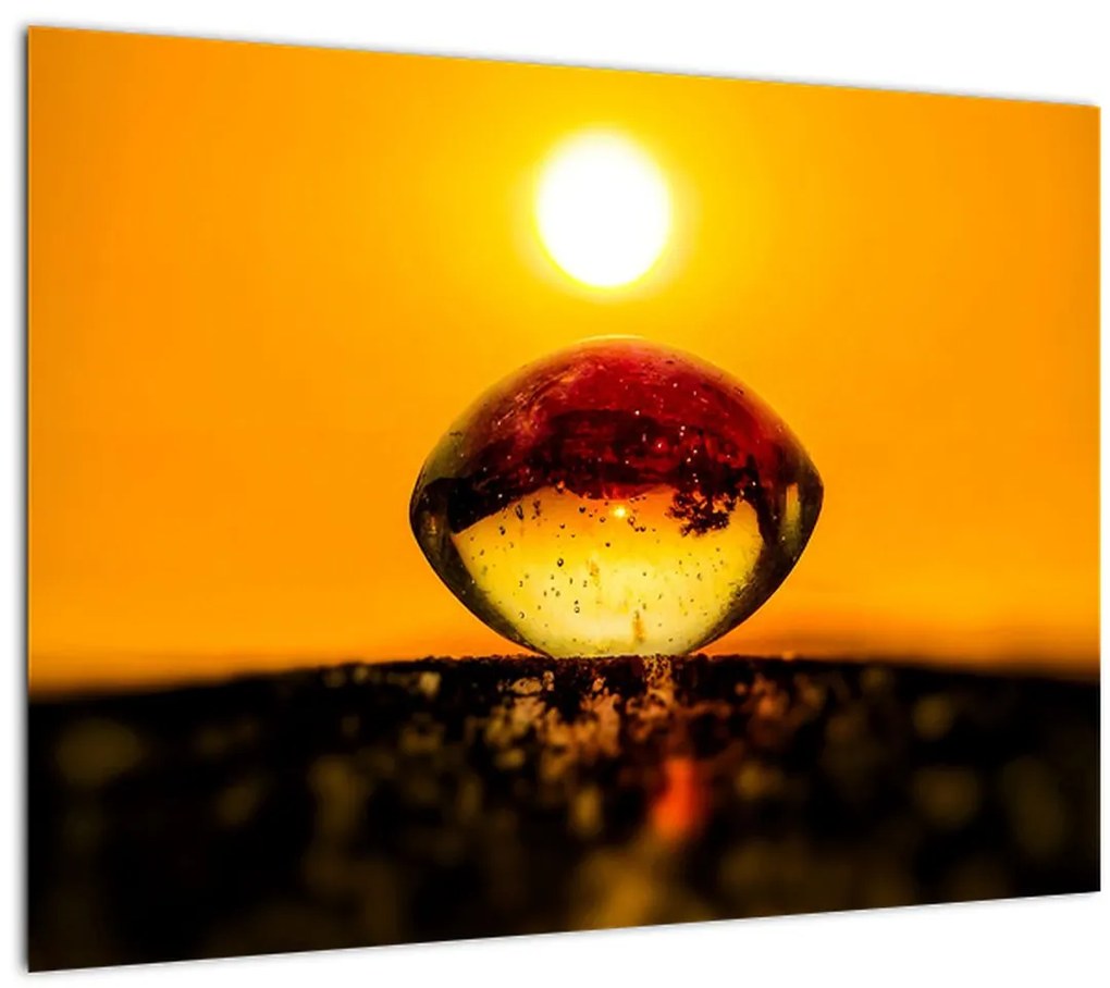 Skleněný obraz skleněné kapky (70x50 cm)