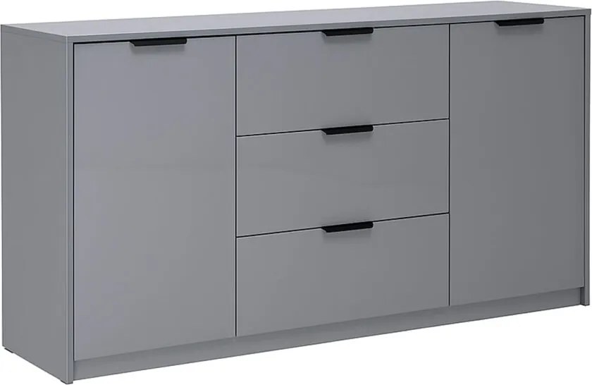 Komoda Roma Color 2 dveře 3 šířky 1,6 m lesklá šedá láva