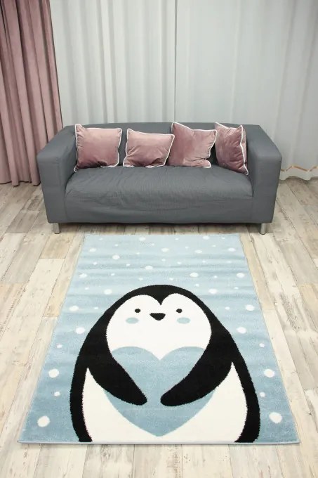 Dětský koberec Kiddy D070A-SFS44 světle modrý / 1060