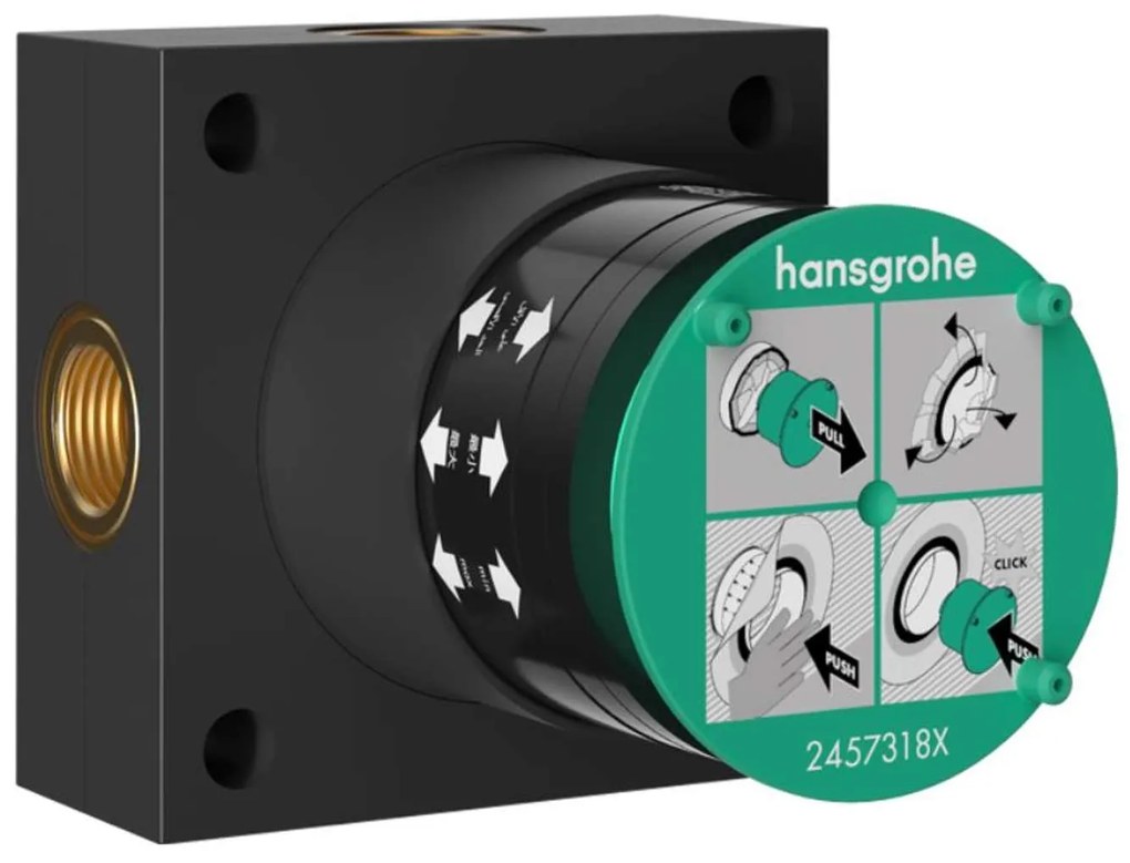Hansgrohe - Základní těleso pro horní sprchu, pro 2 spotřebiče 24573180