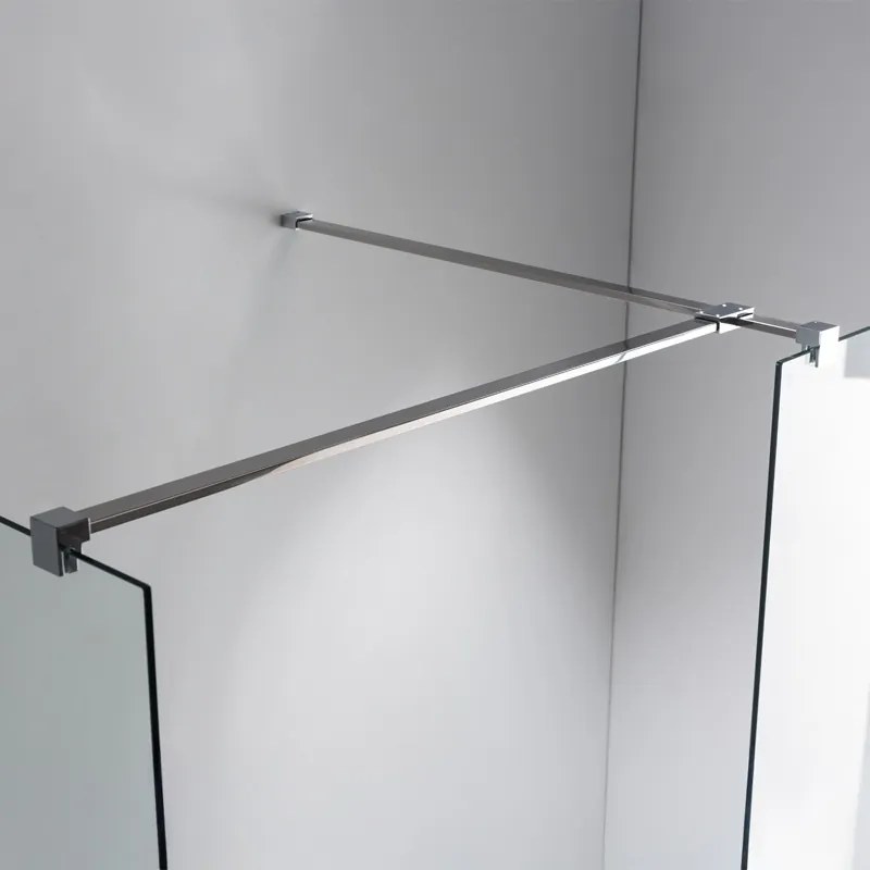 BPS-koupelny 2-dílná sprchová zástěna Walk-in HYD-SH07-D-CR 90x80, chrom/transparent - bez vaničky