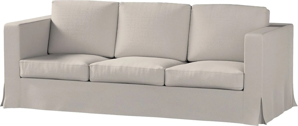Potah na pohovku IKEA Karlanda 3-místná nerozkládací, dlouhý barva béžová látka pletený vzor