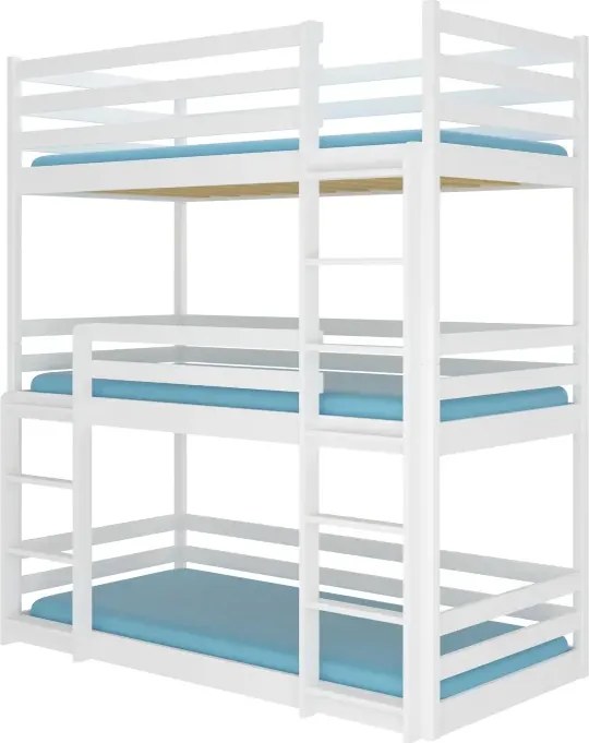 Třílůžková patrová postel TEDRO 200x90