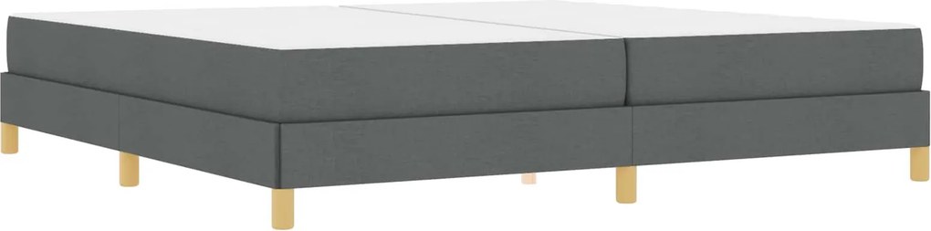 Postel s boxspringem s matrací Tmavě šedá 200 x 200 cm textil 3398592
