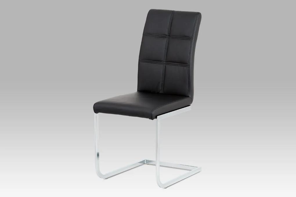 Jídelní černá čalouněná židle koženka DCH-851 BK