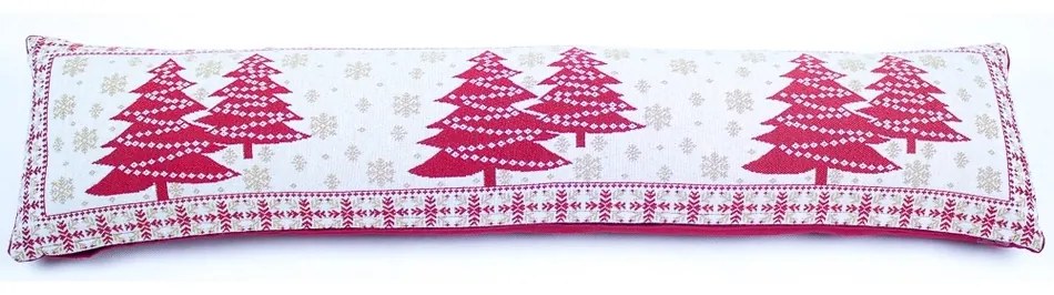 BO-MA Trading Vánoční ozdobný těsnicí polštář do oken Stromky, 90 x 20 cm