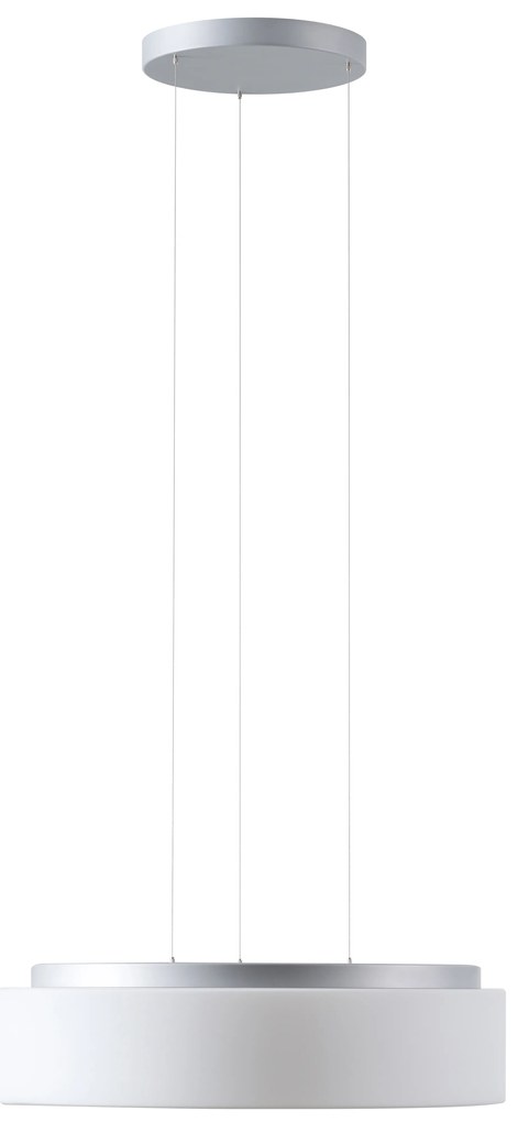Osmont 67906 Eris LE4, závěsné svítidlo z triplexového skla se stříbrným závěsem, LED 47W 4000K, IP40, prům. 54 cm