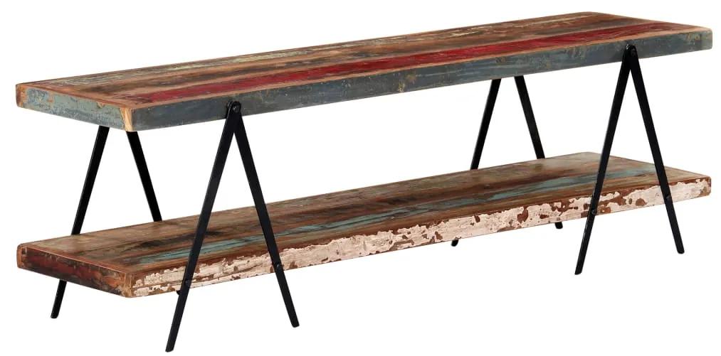 TV stolek 160 x 40 x 50 cm masivní recyklované dřevo - Default Title