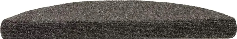 Schodové rohože samolepicí 20 ks 56 x 17 x 3 cm antracitové půlkulaté 3365675