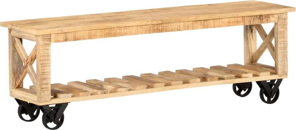 vidaXL TV stolek 130 x 30 x 42 cm hrubé mangovníkové dřevo [320937]