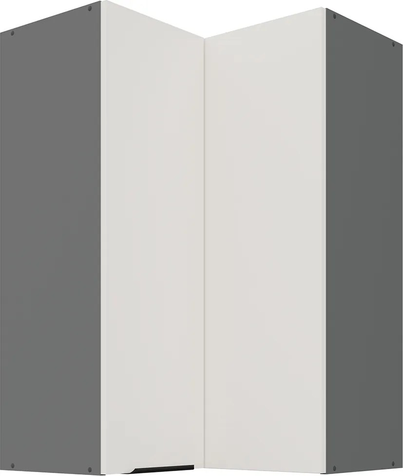 ARIA aw | horní kuchyňská skříňka 60x60 GN-90 2F (90°) rohová s policemi | VYSOKÁ | 60x60 cm | antracit/bílá