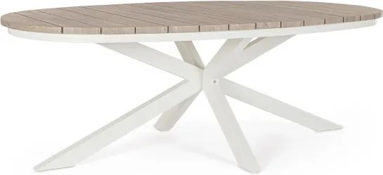 BIZZOTTO Oválný jídelní stůl ZELMAR světlý 218x115 cm 0664099