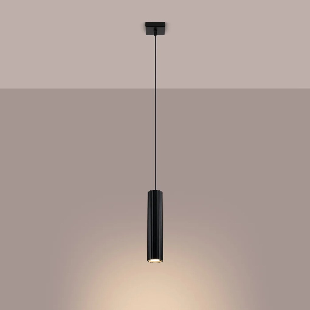 Sollux Lighting Závěsné svítidlo KARBON 1 Černá