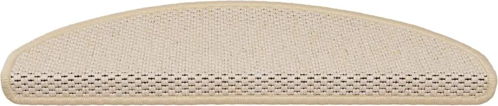 Samolepicí nášlapy na schody sisal 15 ks 65 x 21 x 4 cm berber 326881