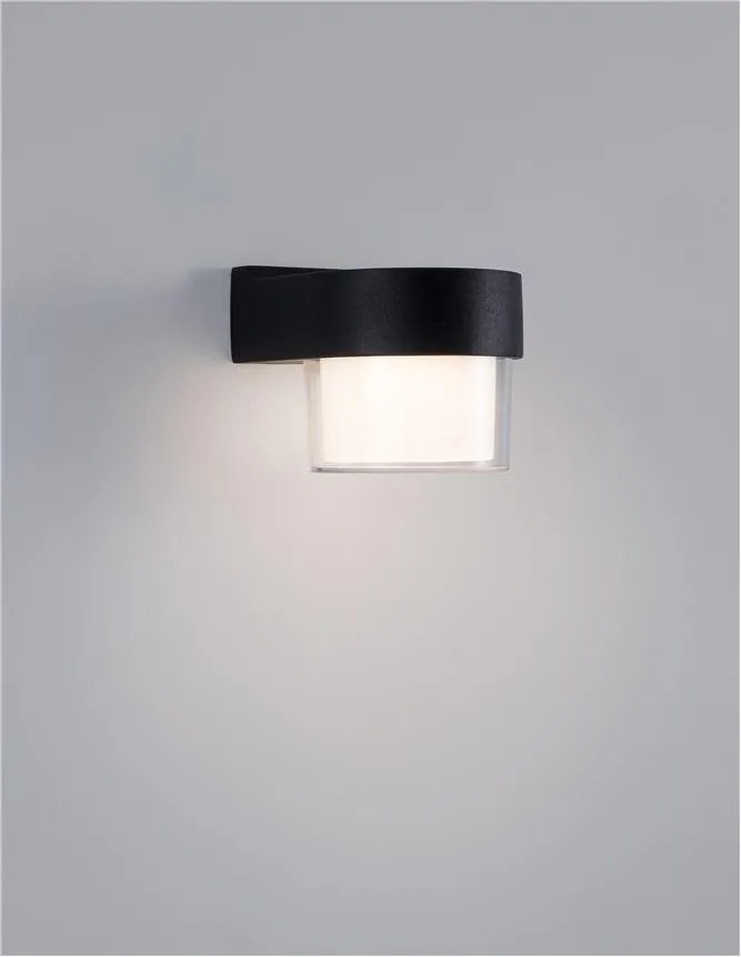 NV 9925665 Venkovní nástěnné svítidlo DARF černý hliník ABS difuzor LED 5W 3000K 100-240V 104st. IP65 světlo dolů - NOVA LUCE