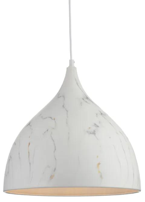ACA DECOR Závěsné svítidlo, barva bílý mramor Ø 35 cm