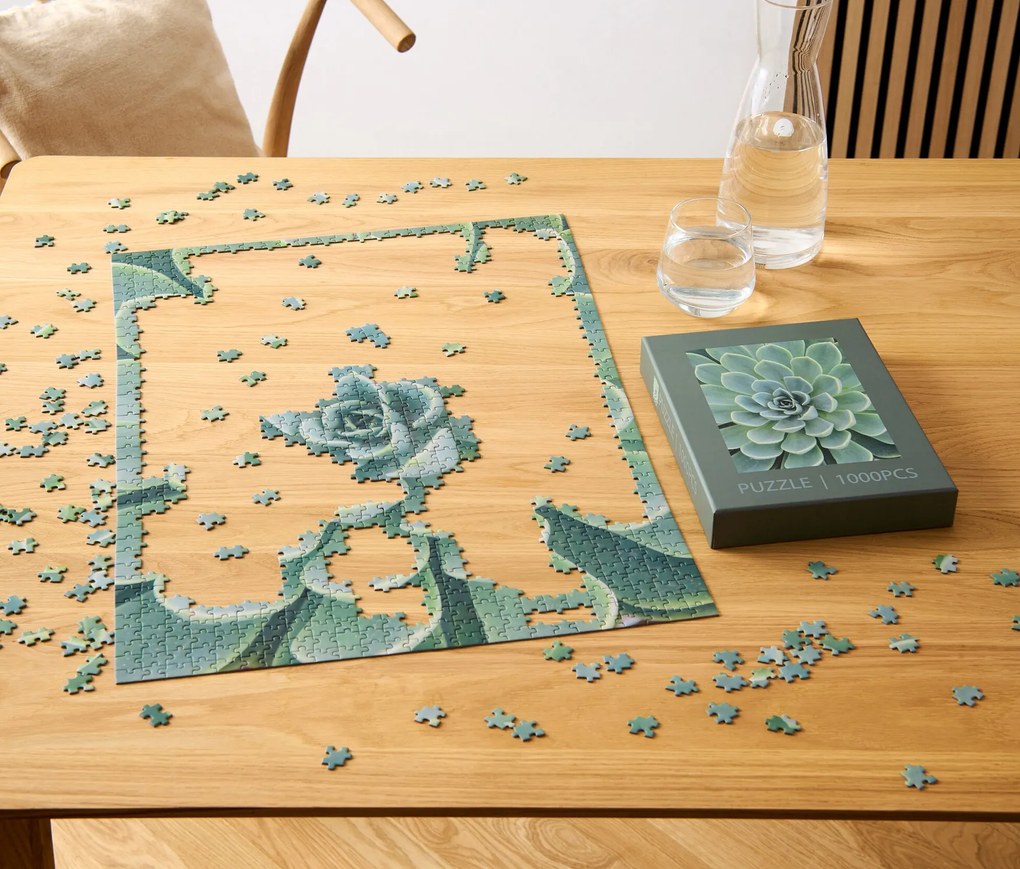 Tchibo - Puzzle »Sukulenty« - barva: zelená