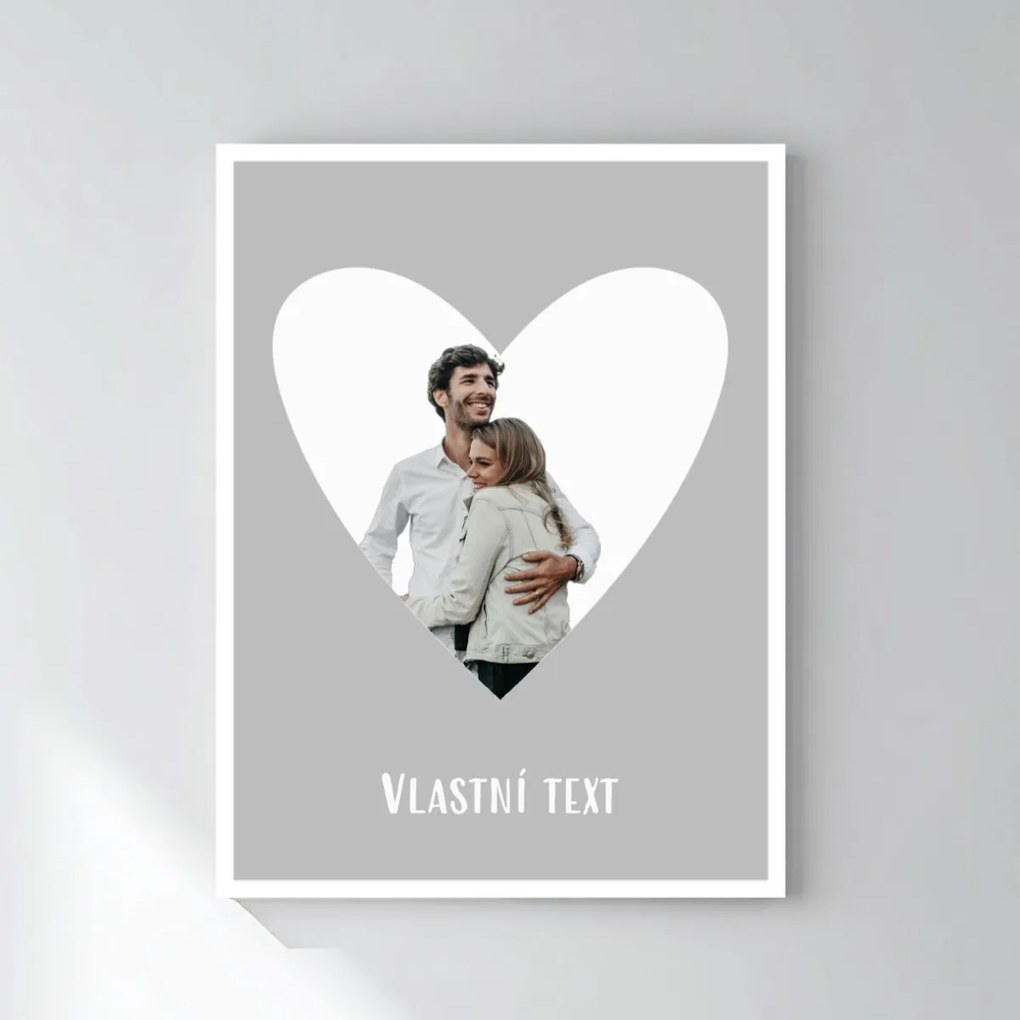 Personalizovaný magický fotoobraz v rámu - 30x40 - výřez fotky na podkladu