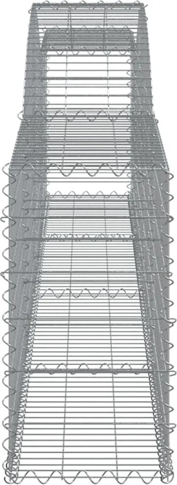 Klenutý gabionový koš 400 x 30 x 60/80 cm pozinkované železo 153523