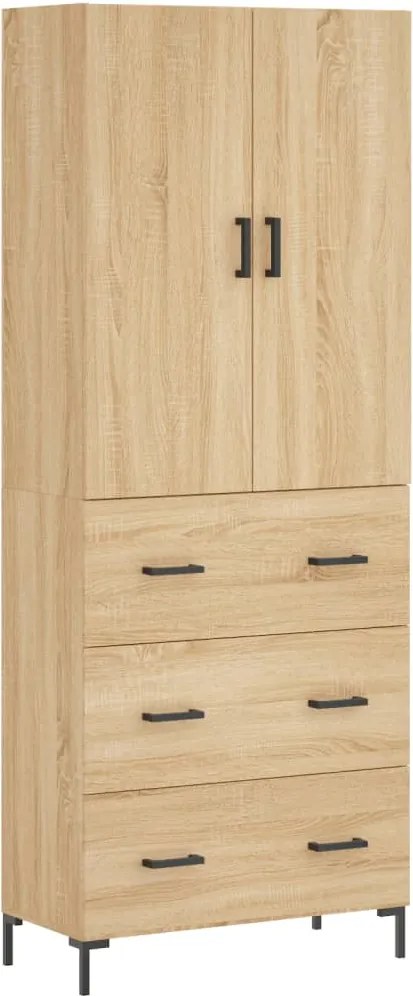 Skříň highboard dub sonoma 69,5 x 34 x 180 cm kompozitní dřevo 3195846