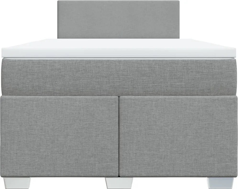 Box spring postel s matrací světle šedá 120 x 200 cm textil 3288148