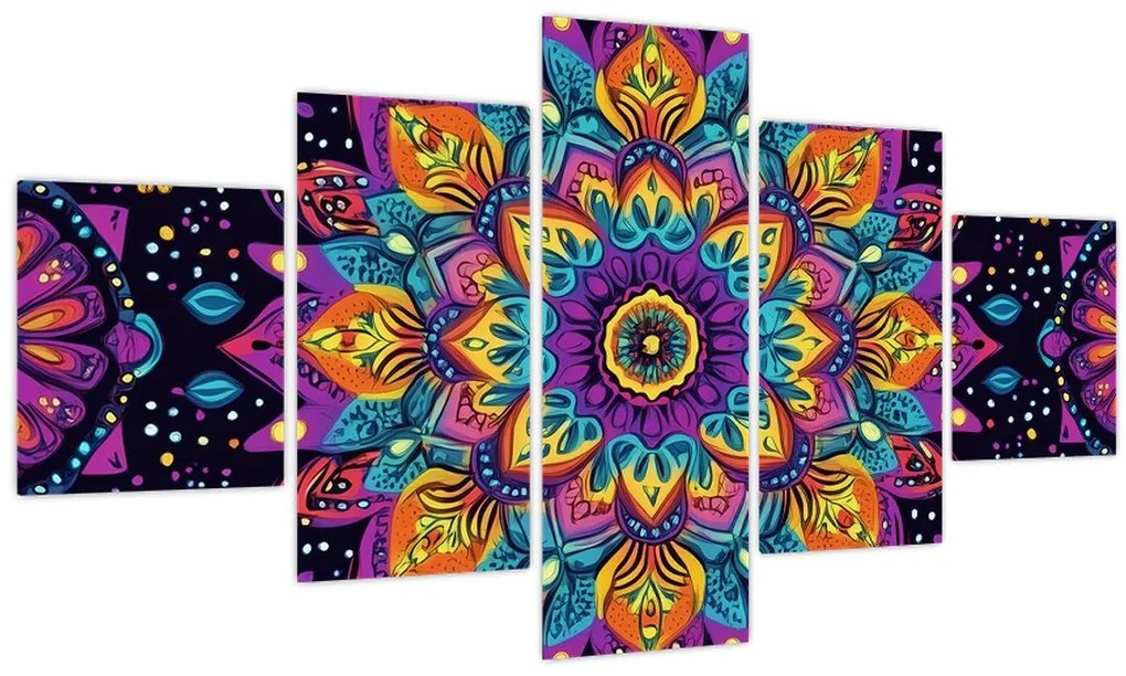 Obraz - Kaleidoskopická mandala (125x70 cm)