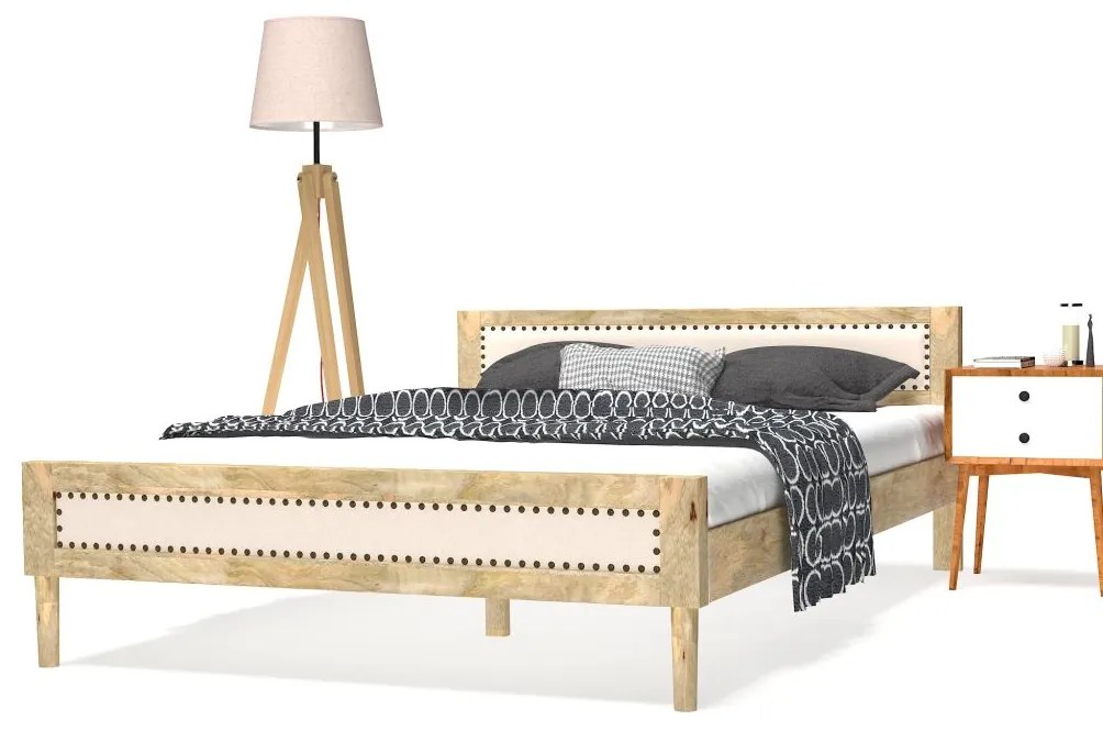 Rám postele z masivního mangovníkového dřeva | 140x200 cm