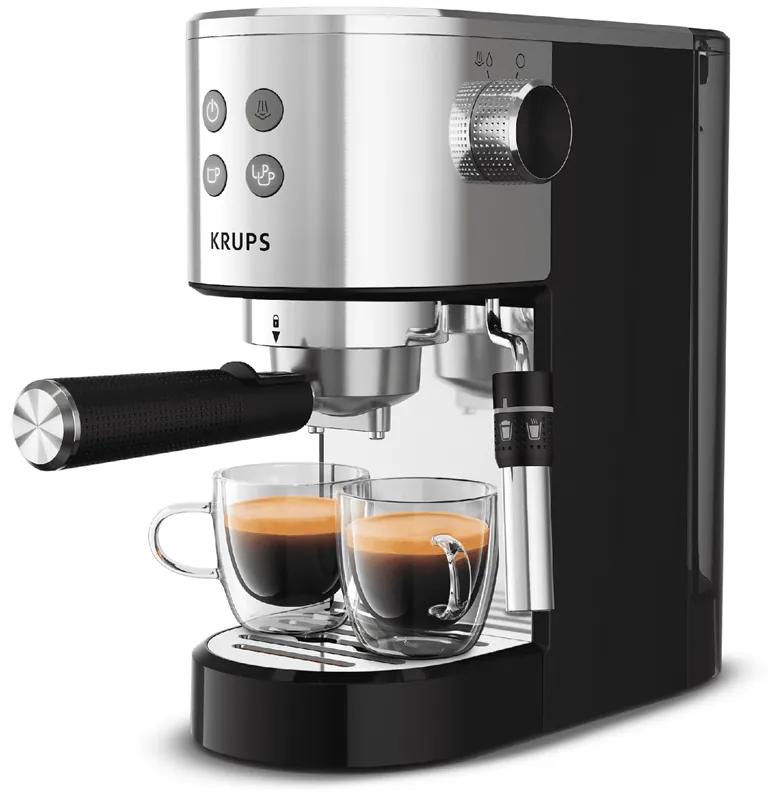 Pákový kávovar KRUPS Virtuoso+ XP444C10 Černý/Nerezový