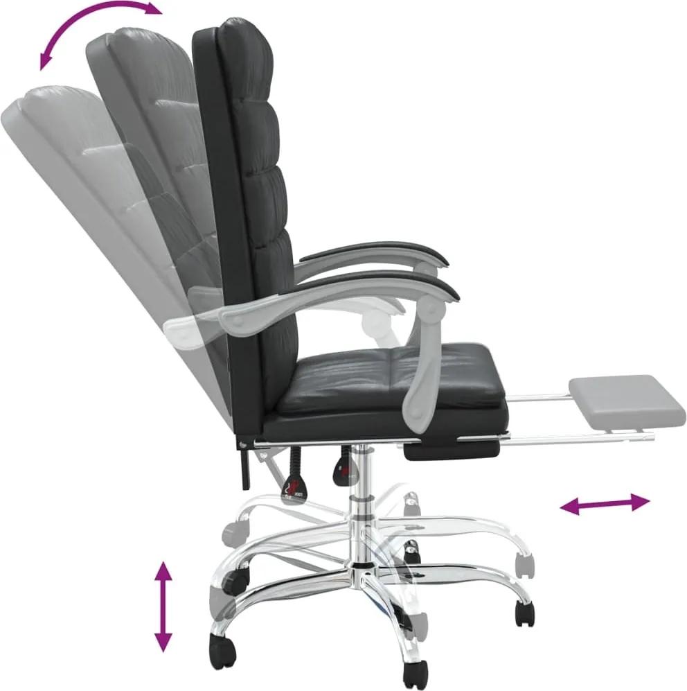 vidaXL Polohovací kancelářská židle umělá kůže [349653] Barva: Šedá