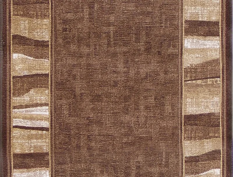 Associated Weavers, Protiskluzový běhoun na míru Linea 44, šíře 100 cm, hnědá, chodba / předsíň