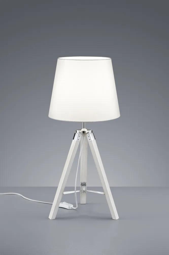 Trio TRIPOD R50991001 Stolní Lampy bílá dřevo excl. 1 x E27, max. 40W IP20