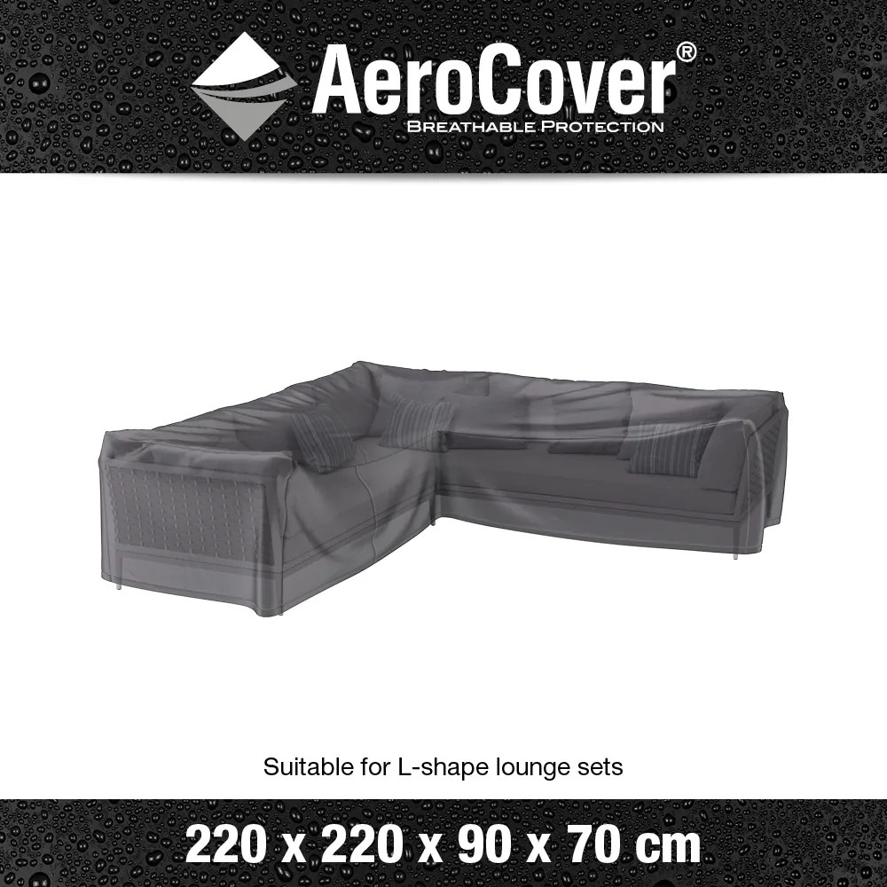 Obal na sedací soupravu ve tvaru L, ROVNORAMENNÁ 220x220x90x70 cm Aerocover