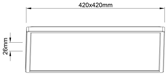 Brilliant - LED Stropní svítidlo MILTON LED/24W/230V 42x42 cm černá