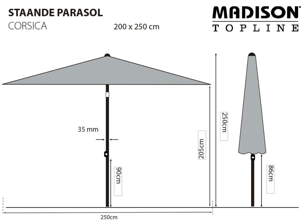 Madison Slunečník Corsica 200 x 250 cm taupe, Madison 447148