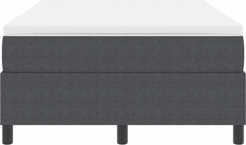 Postel s boxspringem Tmavě šedá a bílá 120 x 190 cm 3337453