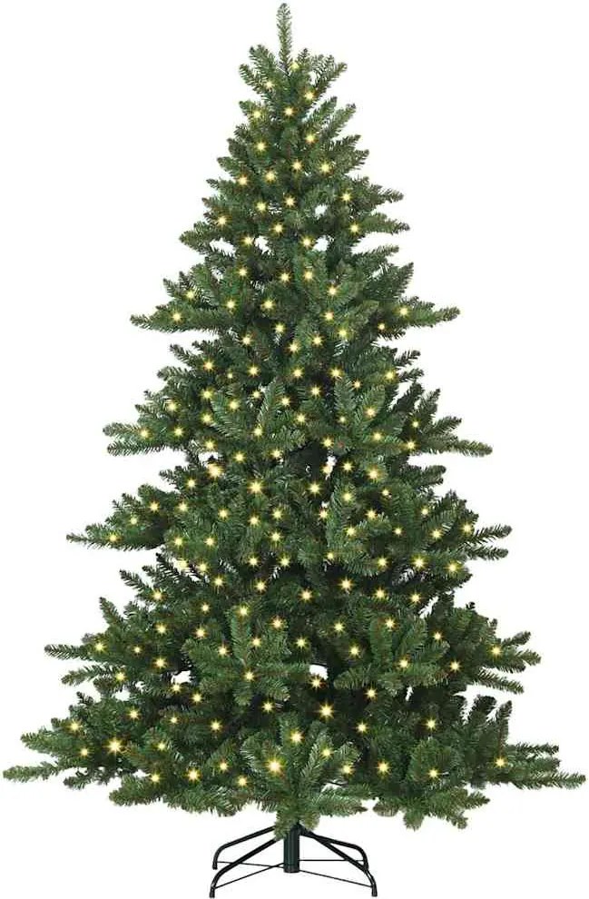 Umělý Skládací Vánoční Strom Zelená 210 cm PVC a ocel 3397675
